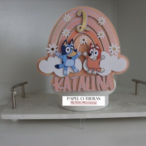 BLUEY CAKE TOPPER Bluey Themed Birthday for Her Girls Birthday Party ...