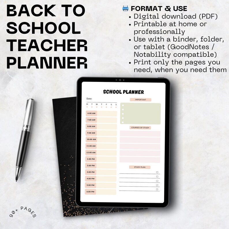 Teacher Planner 2026 Printable and Digital | Academic Year Educator ...