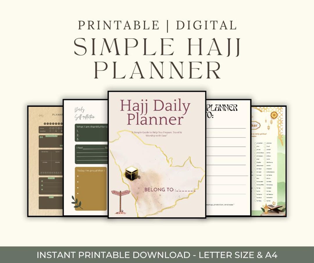 Hajj Planner 2026: Printable Islamic Pilgrimage Journal (PDF) - Etsy UK