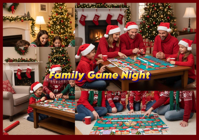 Funny Printable Christmas Board Game | Holiday Party Activity (A5 Size ...