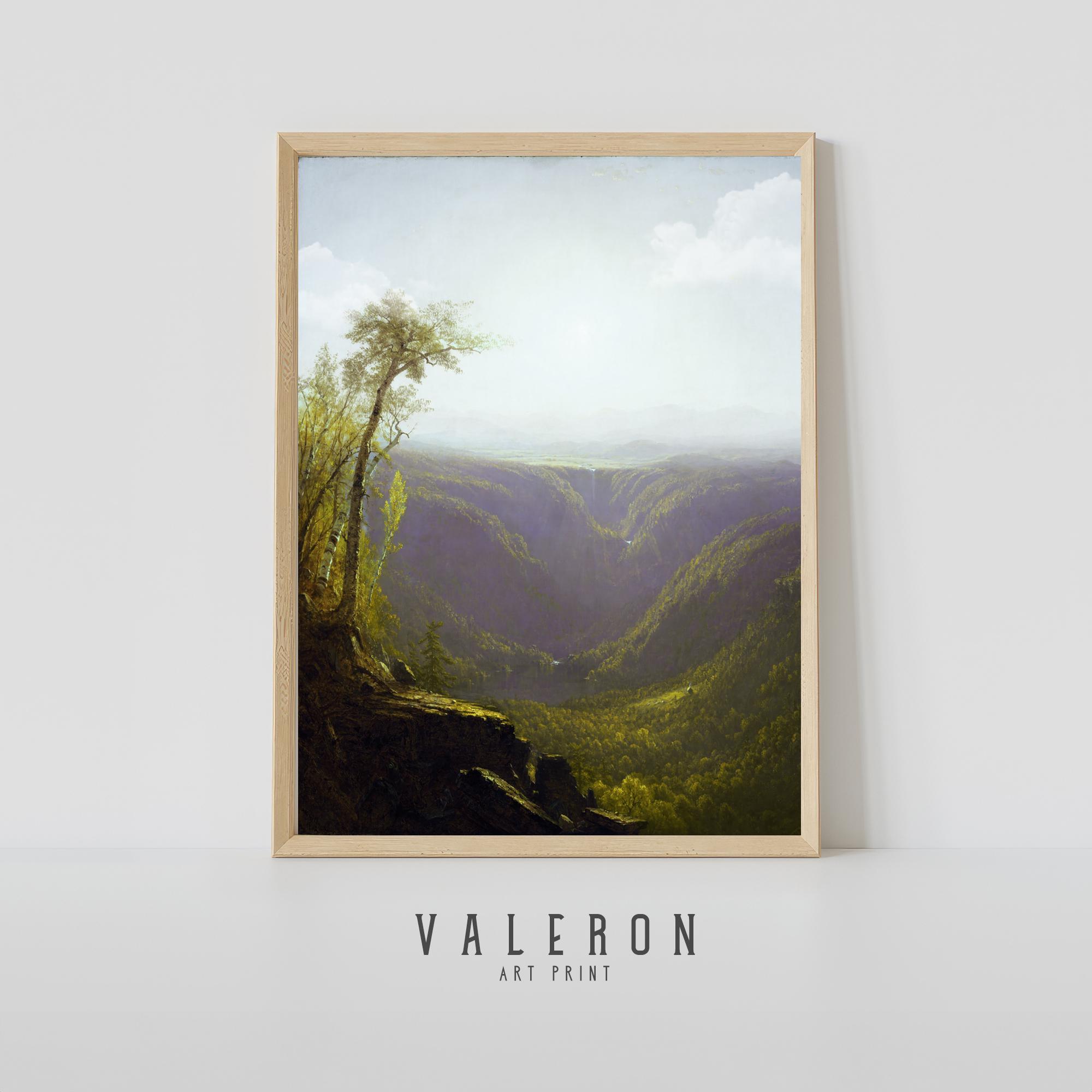 Printable A Gorge in the Mountains | Vintage Nature Landscape | Digital ...