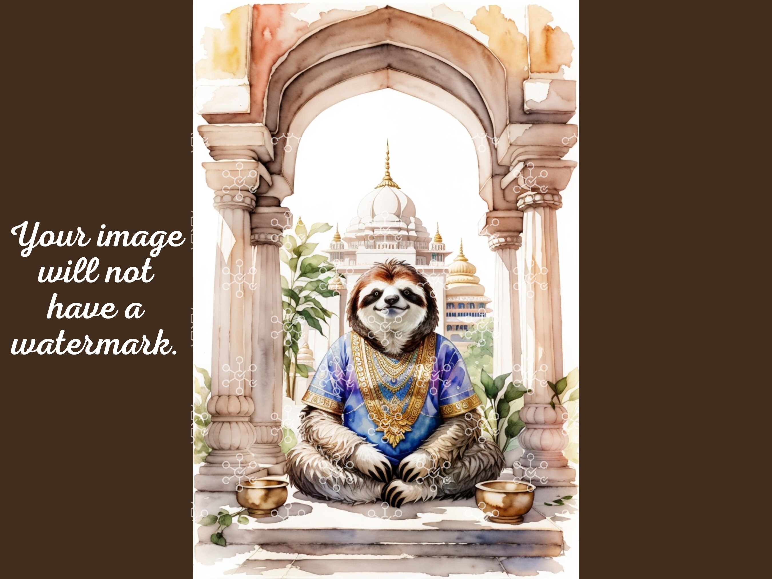 Sloths Printable PNG Clipart. Indian Temple Mosque Exotic - Etsy