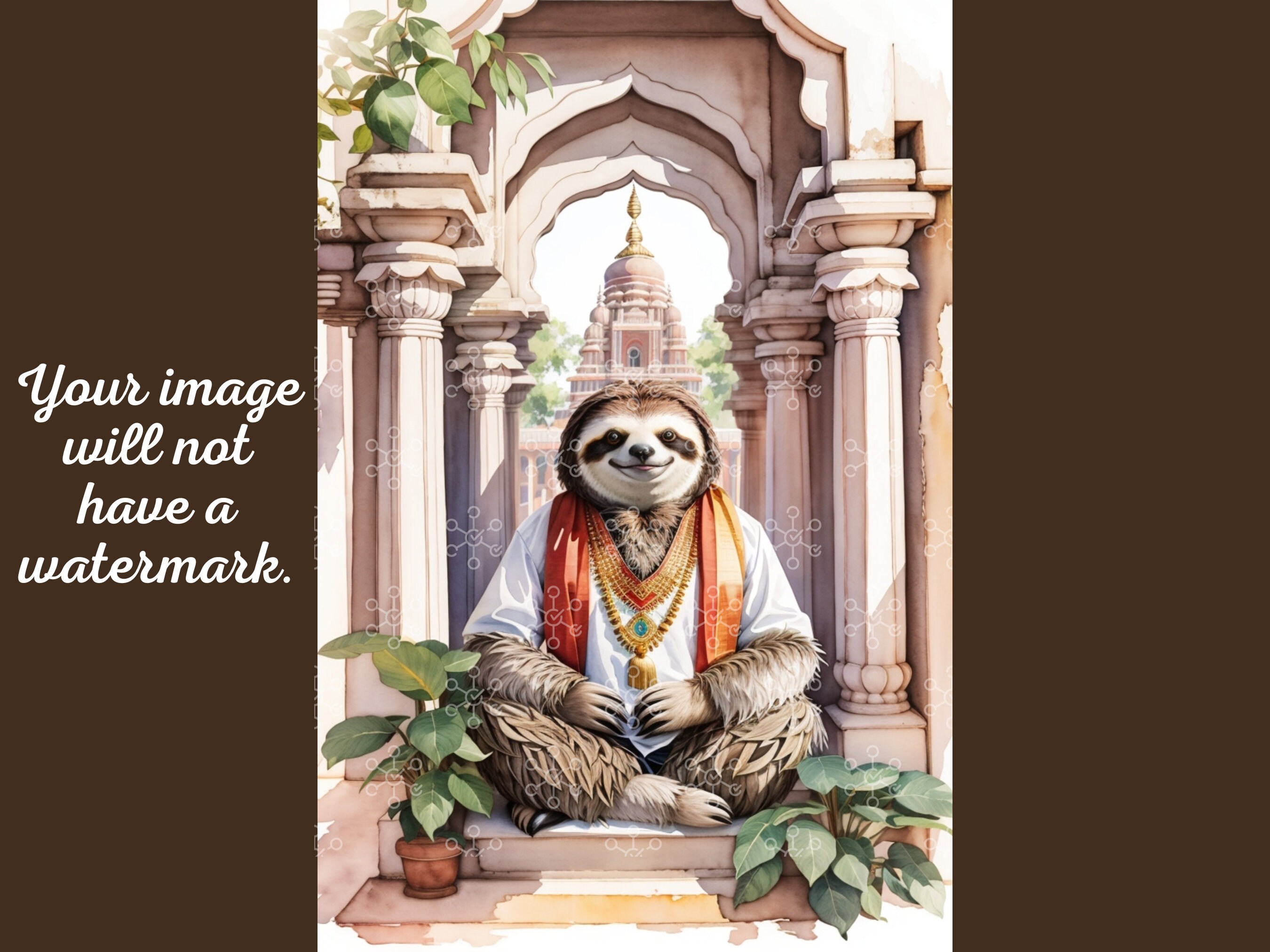 Sloths Printable PNG Clipart. Indian Temple Mosque Exotic - Etsy