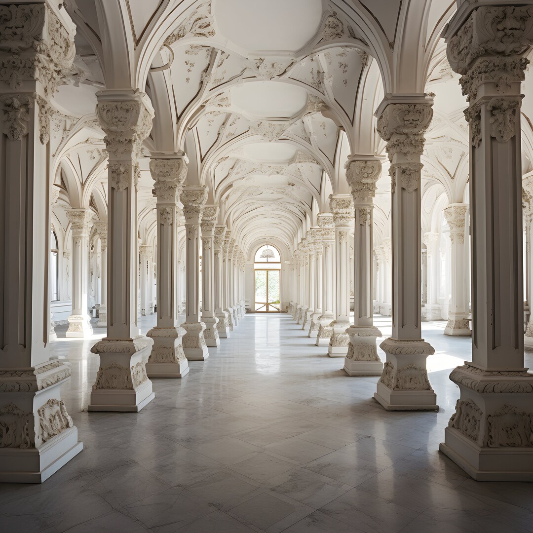 Ancient Buildings Digital Background 20 Extremely High - Etsy