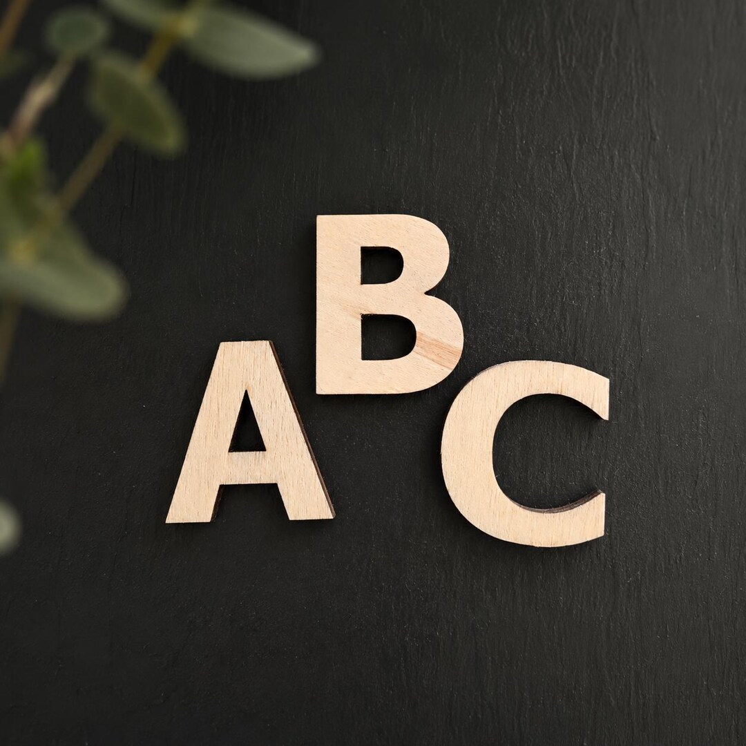 Wooden Letters ABC A-Z for Crafting and Painting, Made of Plywood, 4-30 ...