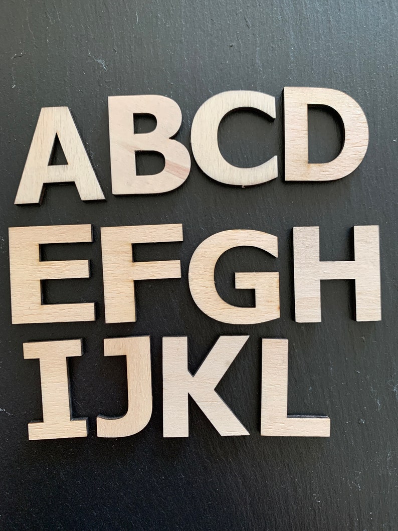 Wooden Letters ABC A-Z for Crafting and Painting, Made of Plywood, 4-30 ...