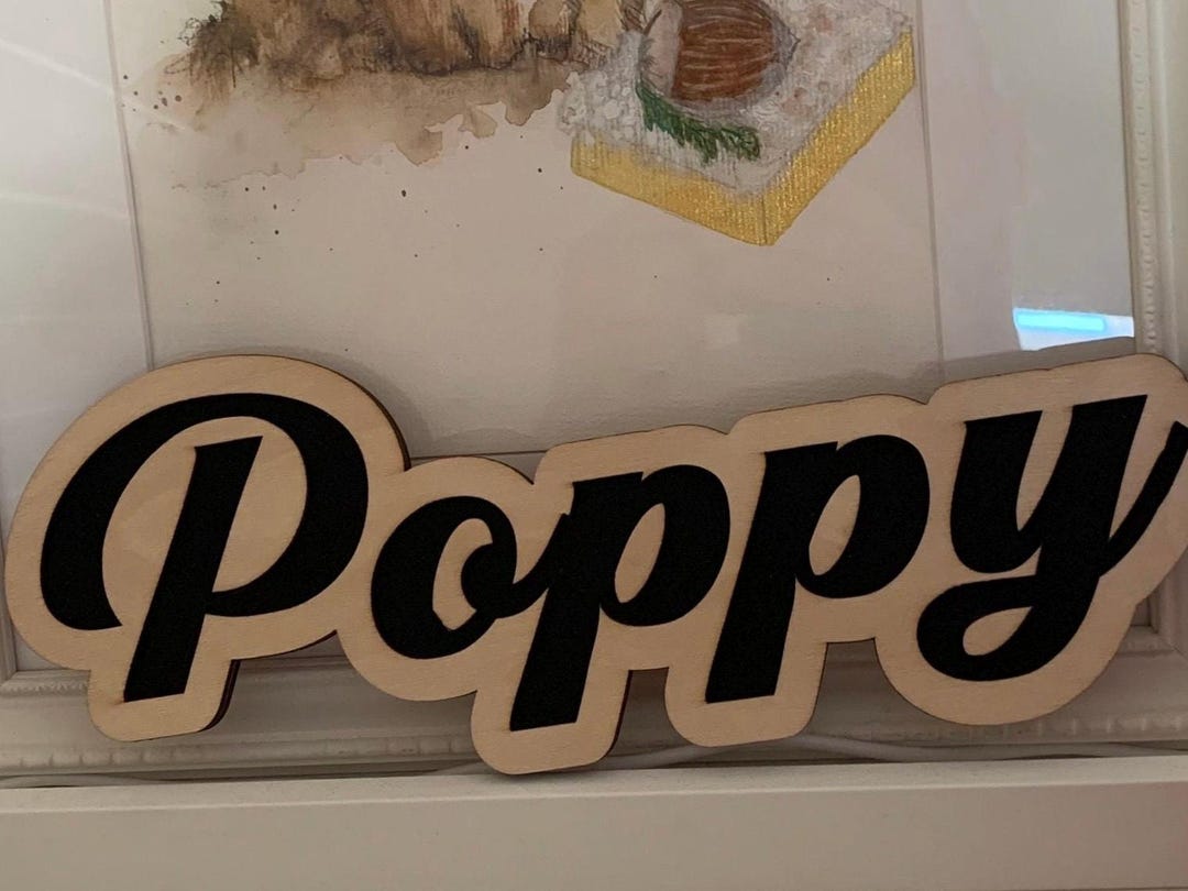 Name Plate 3-ply Made of Wood and Felt. Personalized. Various Colors ...