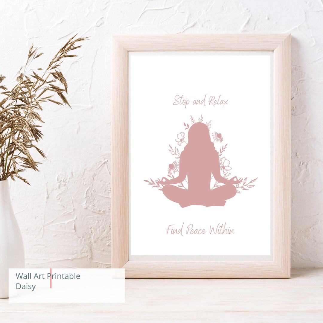 Stop and Relax Poster,inspirational Art Print, Self Care Wall Print ...