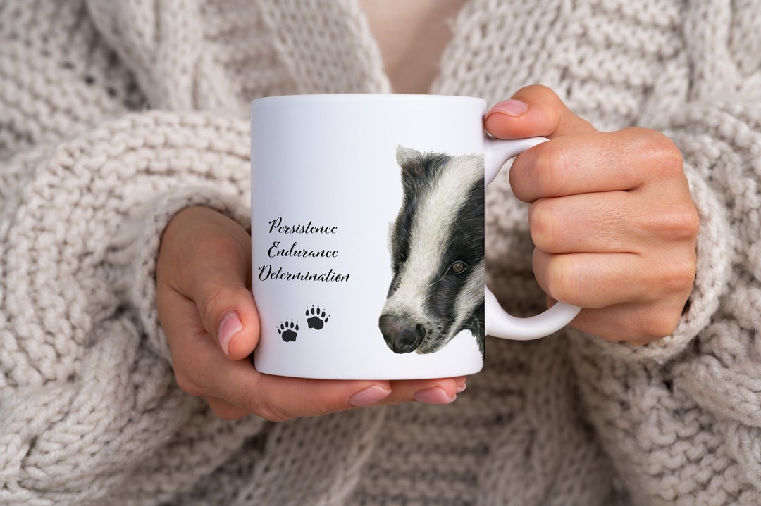 Badger Mug, Badger Gifts, Animal Mug, Spirit Animal, Fine Art, Badger ...