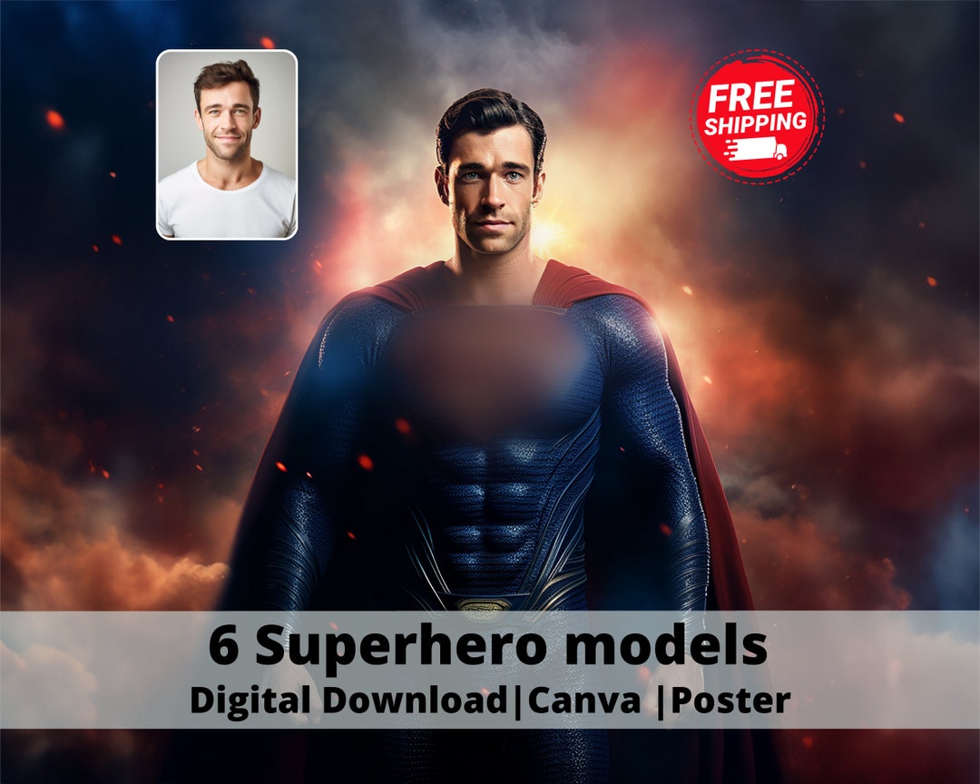 Custom Realistic Superhero Portrait Personalized Portraits - Etsy