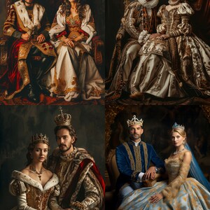 Custom Royal Couple Portrait From Photo, Renaissance Portrait, Turn Me ...
