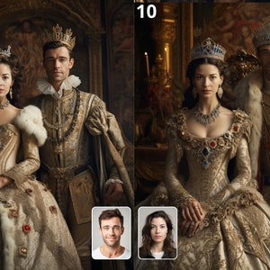 Custom Royal Couple Portrait From Photo, Renaissance Portrait, Turn Me ...