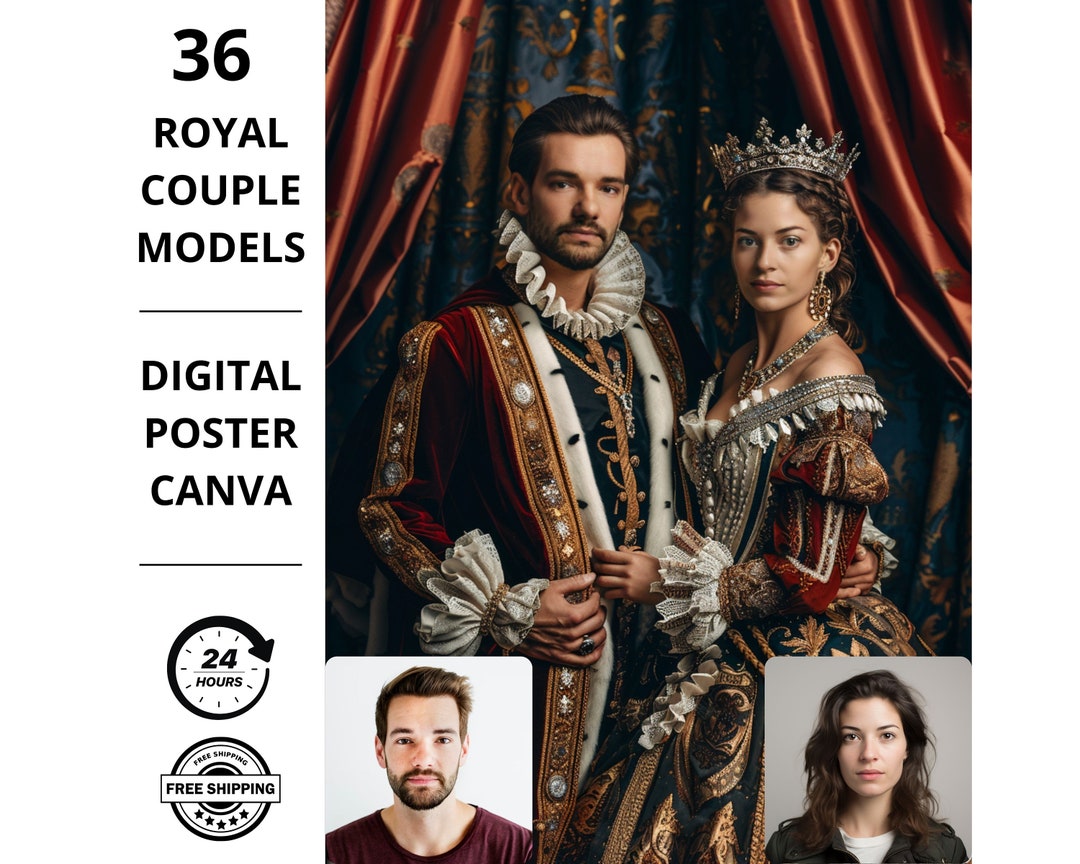 Custom Royal Couple Portrait From Photo, Renaissance Portrait, Turn Me ...