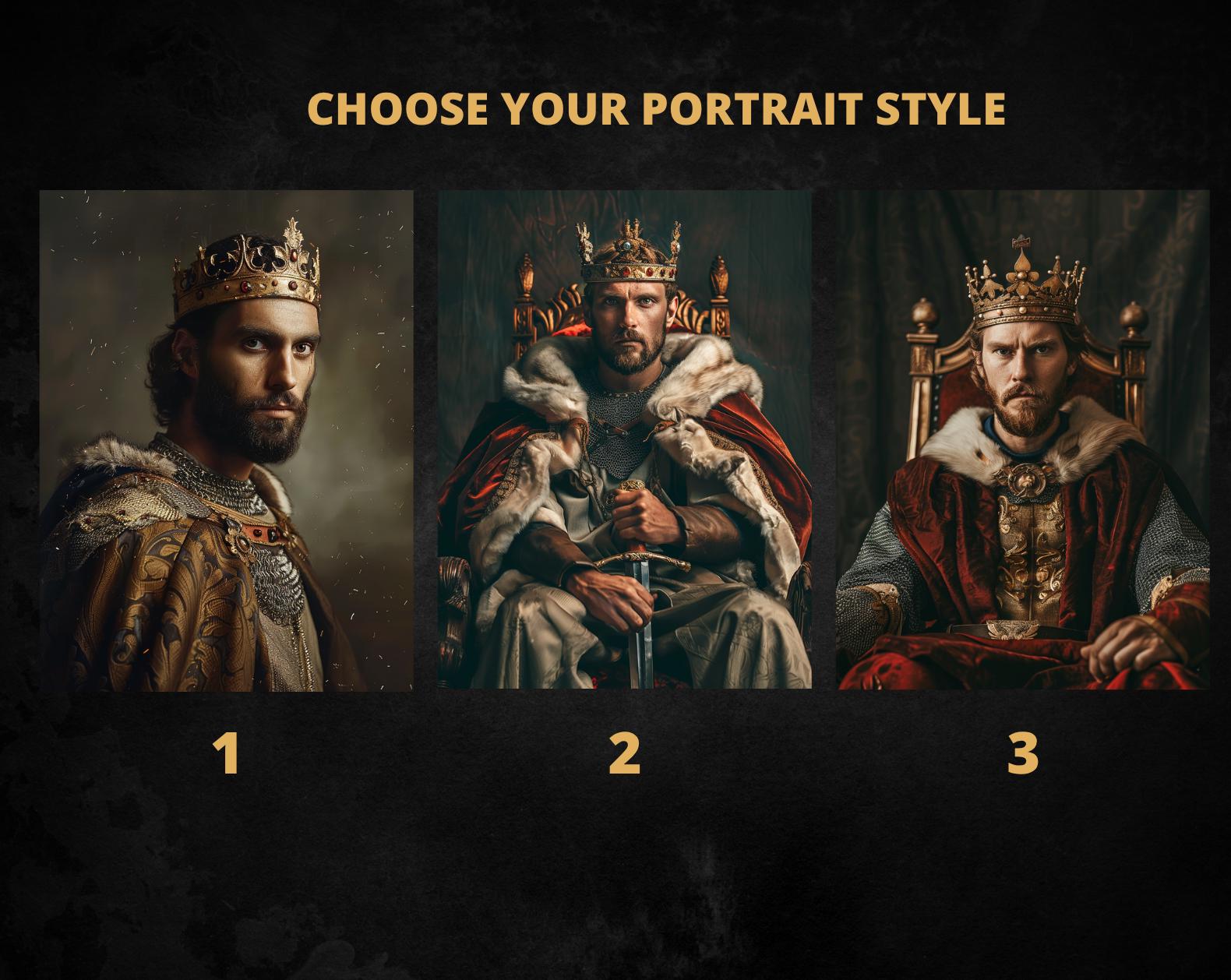 Custom King Portrait From Photo, Renaissance Portrait, Turn Me Royal ...