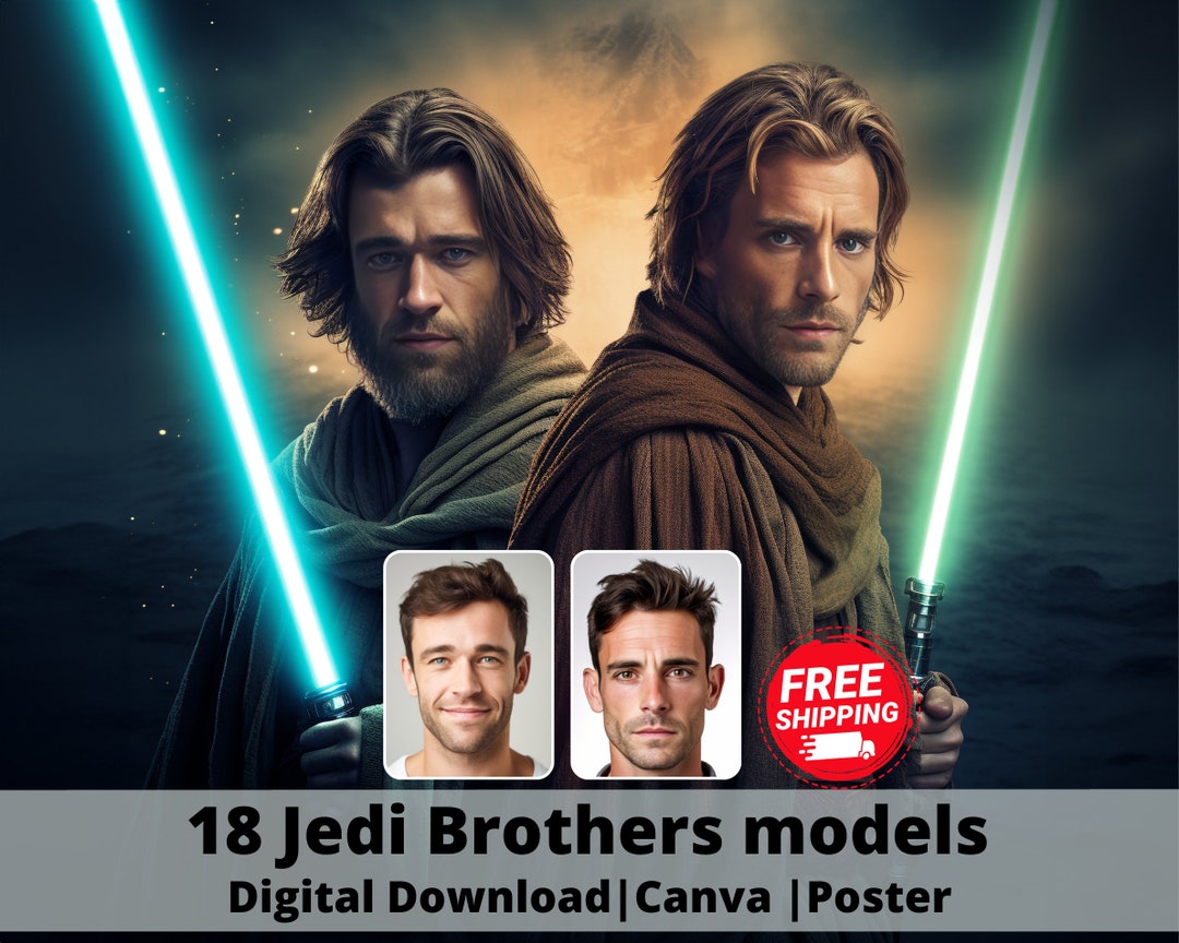 Custom Realistic Jedi Star Wars Portrait Personalized - Etsy