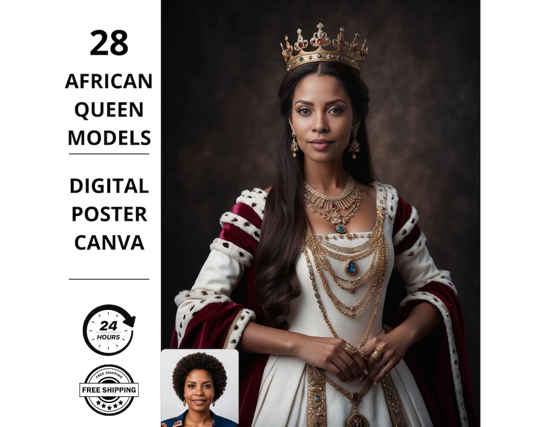 Custom Royal African Queen Portrait From Photo,renaissance Portrait ...