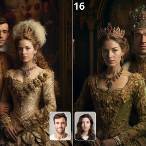 Custom Royal Couple Portrait From Photo, Renaissance Portrait, Turn Me ...