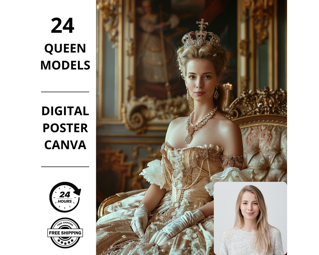 Custom Royal Queen Portrait From Photo, Renaissance Portrait, Turn Me ...