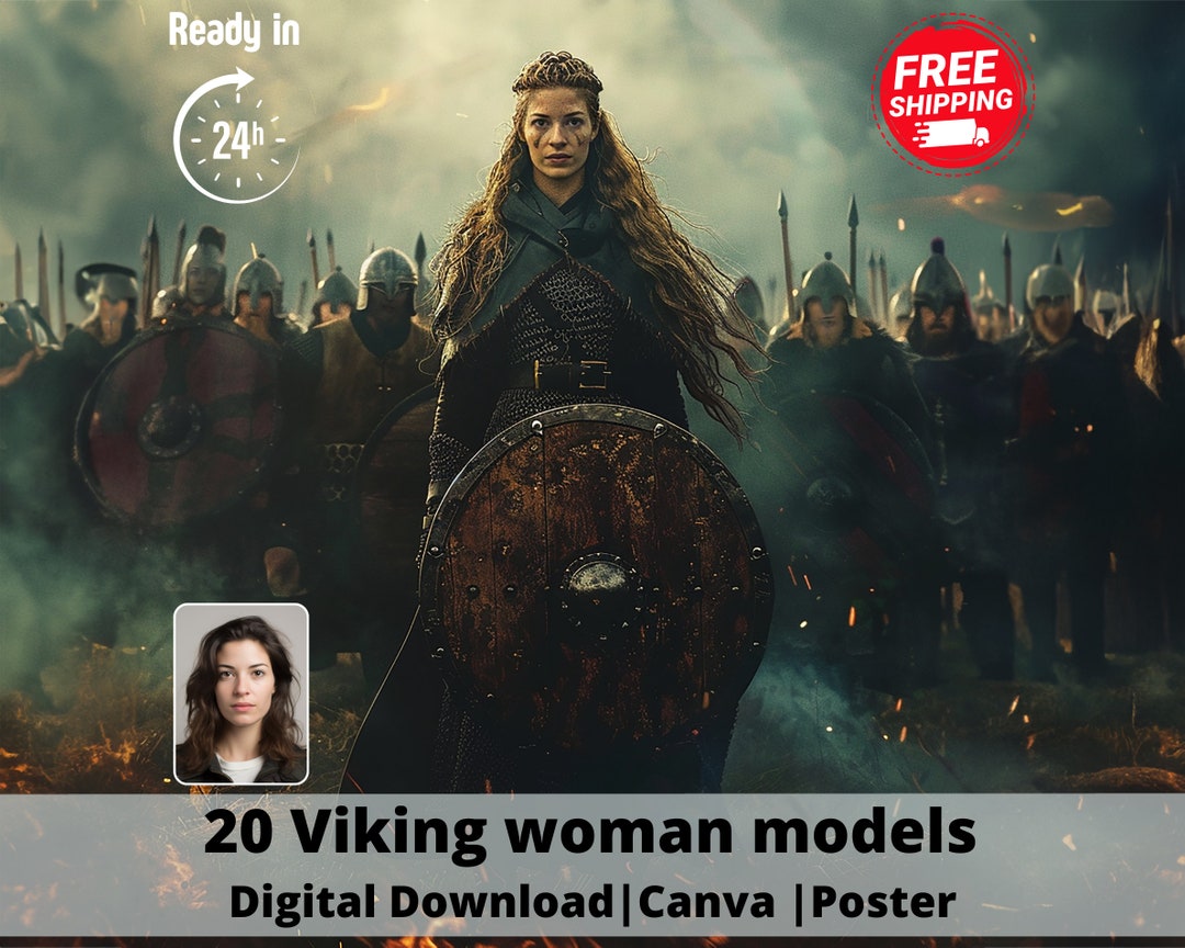 Custom Viking Woman From Photo ,viking Portrait, Viking Gifts, Ragnar ...