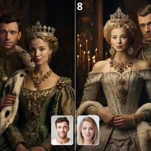 Custom Royal Couple Portrait From Photo, Renaissance Portrait, Turn Me ...