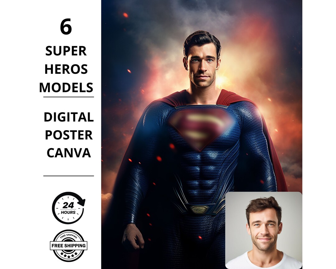 Custom Realistic Superhero Portrait, Personalized Portraits, Superhero ...