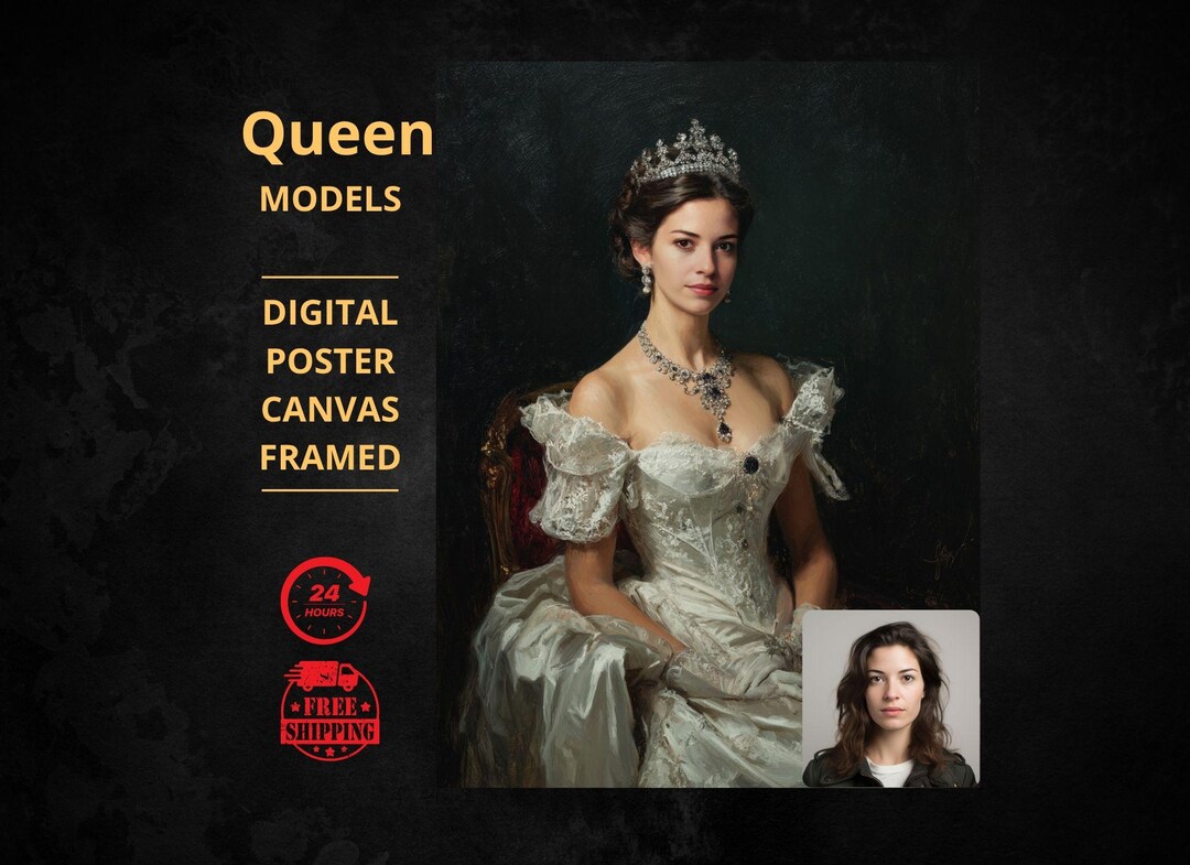 Custom Royal Queen Portrait From Photo, Renaissance Portrait, Turn Me ...