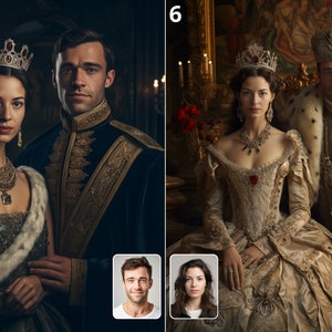 Custom Royal Couple Portrait From Photo, Renaissance Portrait, Turn Me ...