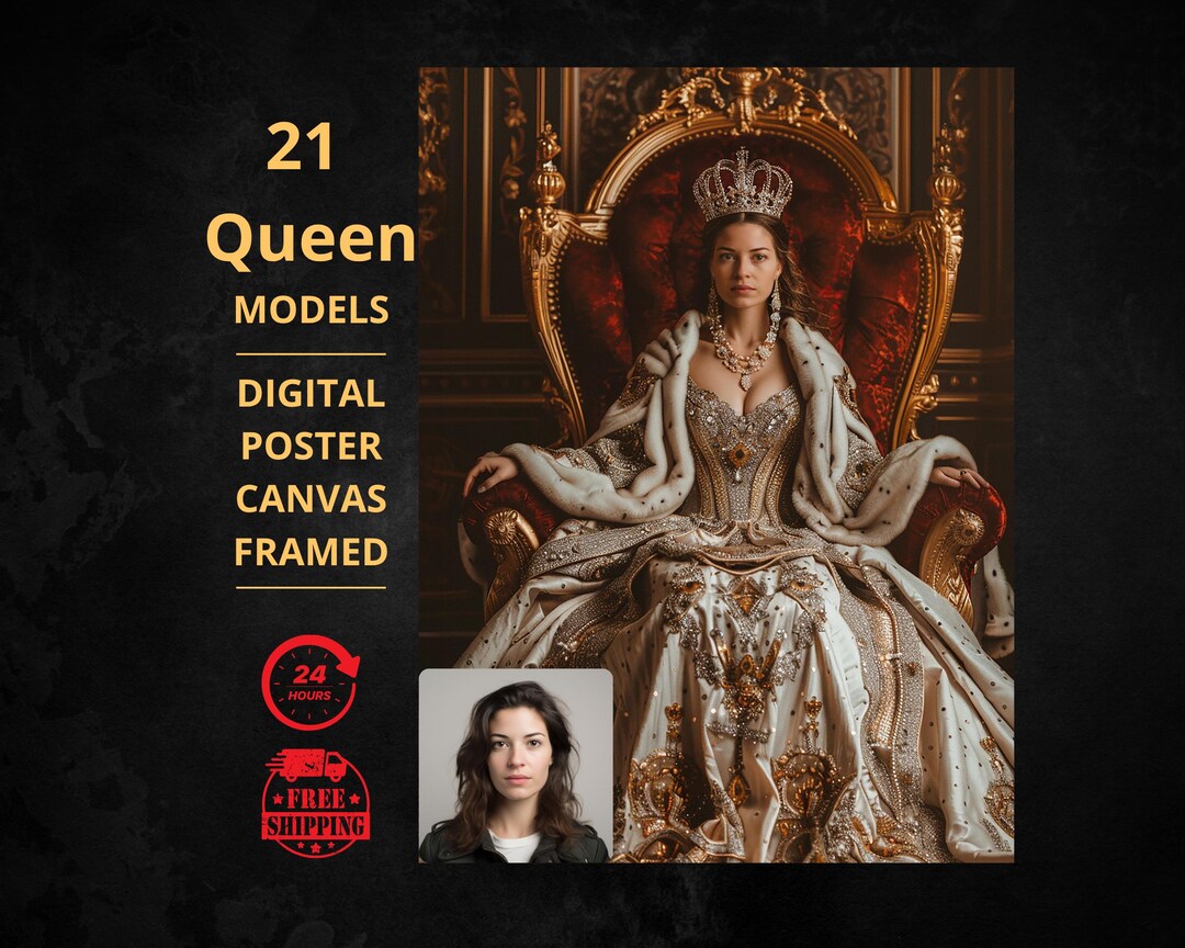 Custom Royal Queen/princess Portrait From Photo, Renaissance Portrait ...