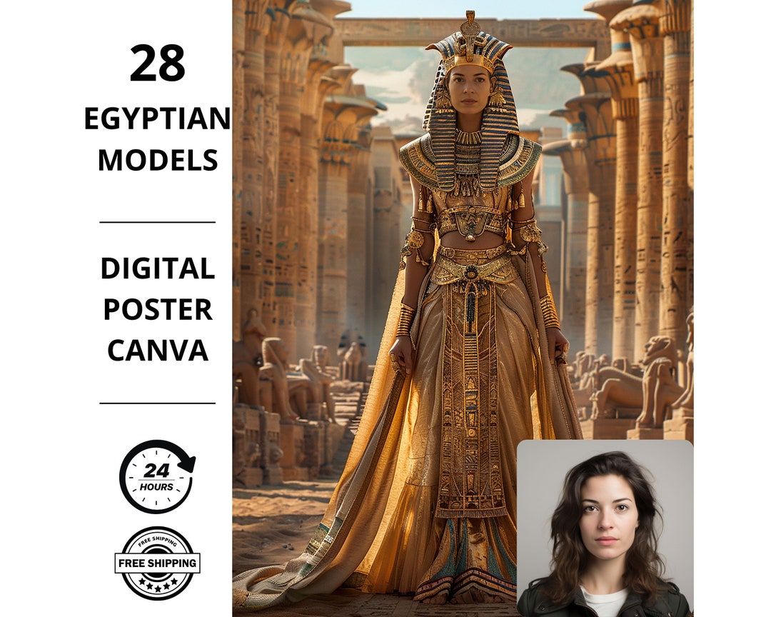 Custom Cleopatra Portrait From Photo, Egyptian Portrait, Pharaoh ...