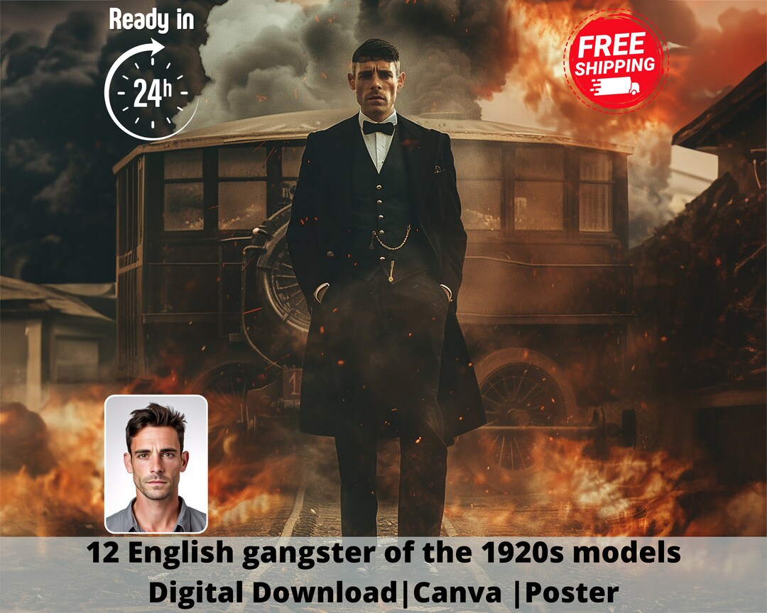 Custom English Gangster Portrait, Personalized Portraits, Custom ...