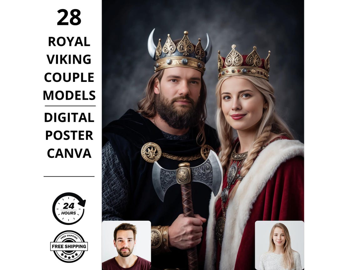Wikinger Paar vom Foto , Wikinger Paar, Ragnar, Lagertha, Porträt vom ...