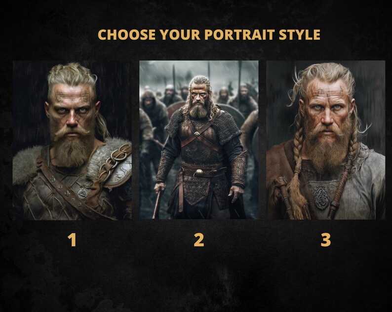 Custom Viking Man From Photo , Viking Portrait, Viking Gifts, Ragnar ...