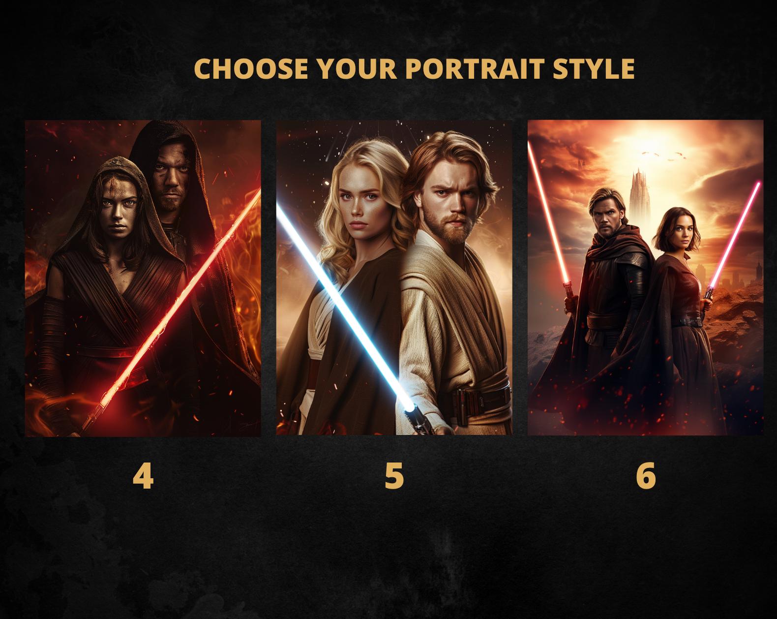 Custom Realistic Star Wars Portrait, Personalized Portraits, Custom ...