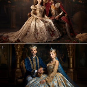 Custom Royal Couple Portrait From Photo, Renaissance Portrait, Turn Me ...