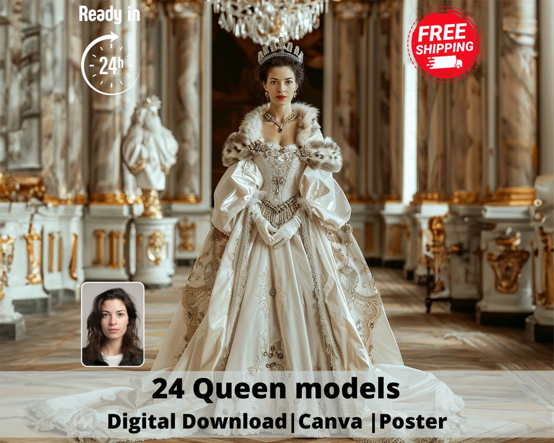 Custom Royal Queen Portrait From Photo, Renaissance Portrait, Turn Me ...