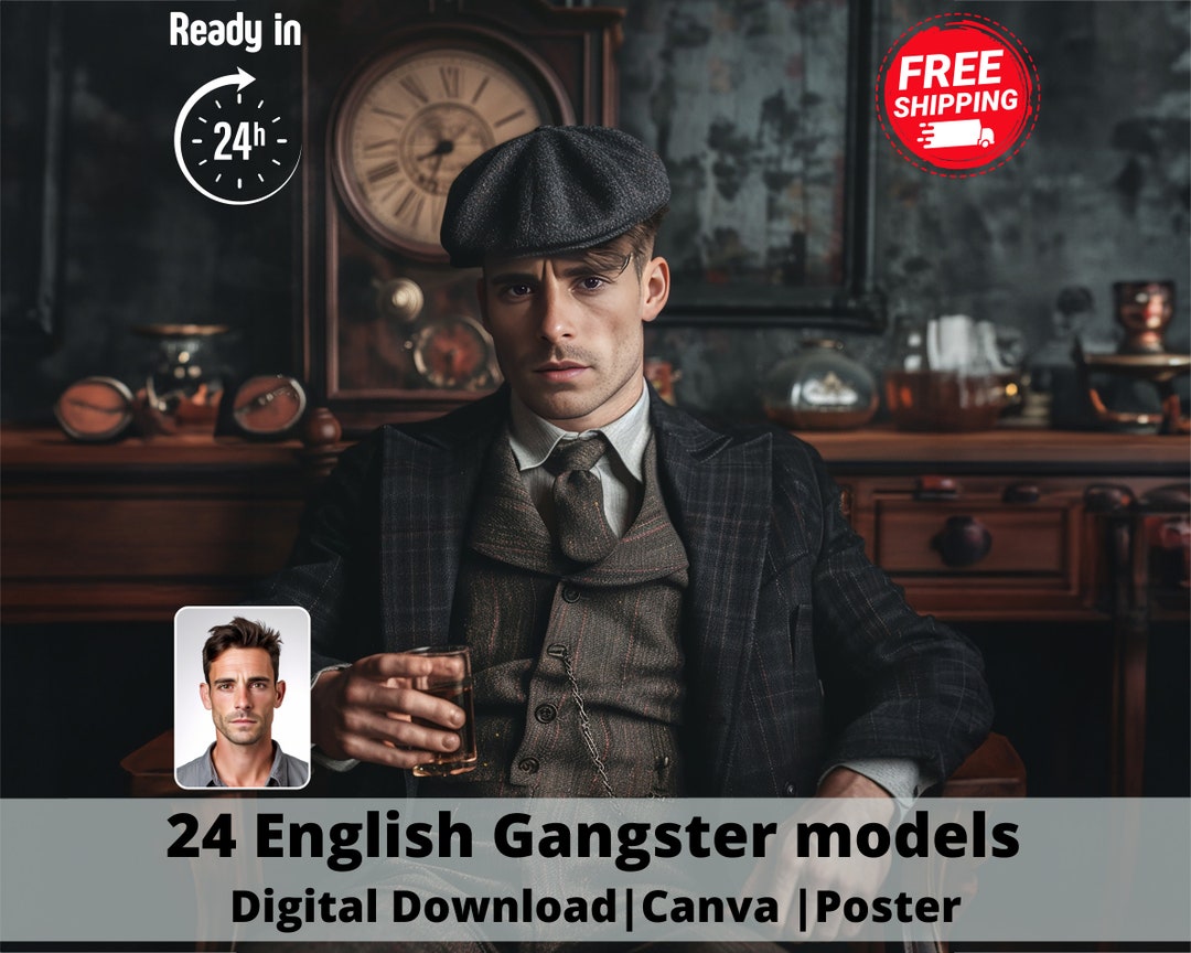 Custom English Gangster Portrait, Personalized Portraits, Custom ...