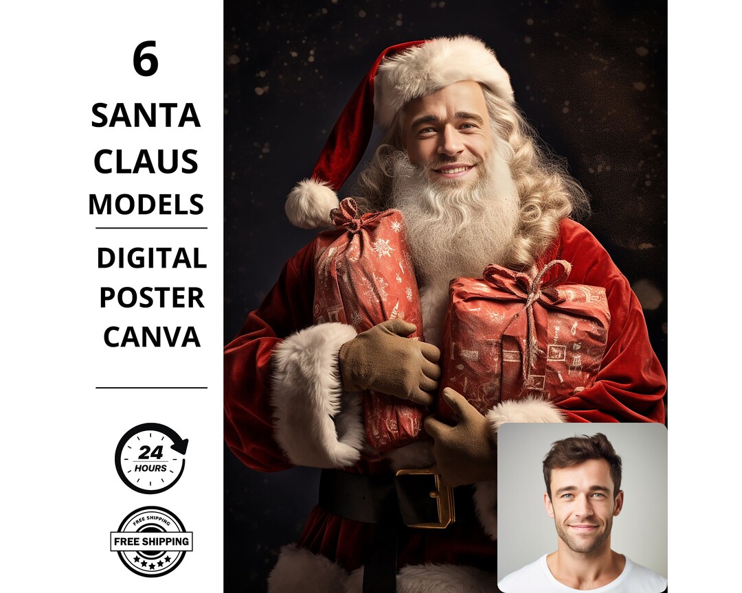 Custom Santa Claus Portrait From Photo,father Gift for Christmas,santa ...