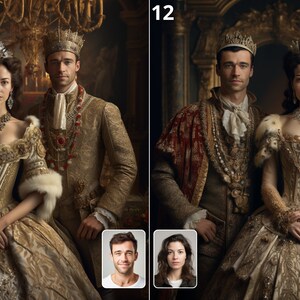 Custom Royal Couple Portrait From Photo, Renaissance Portrait, Turn Me ...