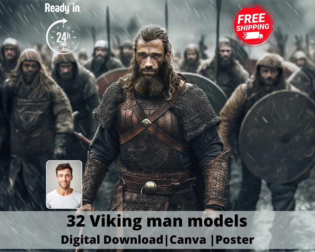 Custom Viking Man From Photo , Viking Portrait, Viking Gifts, Ragnar ...