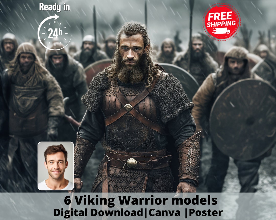 Custom Viking Man From Photo , Viking Portrait, Viking Gifts, Ragnar ...