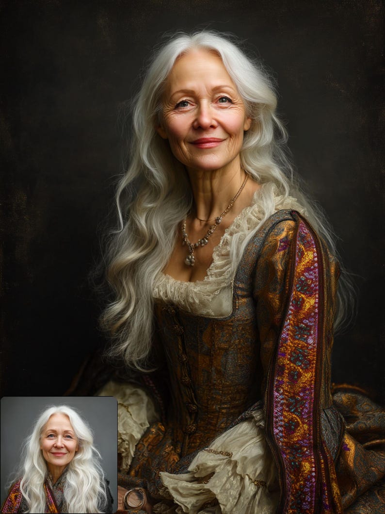 Custom Royal Queen/princess Portrait From Photo, Renaissance Portrait ...