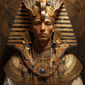 Custom Pharaoh Portrait From Photo Egyptian Portrait - Etsy