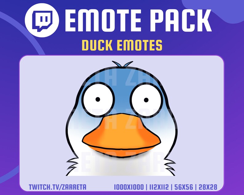 Emote Twitch Duck Kawaii Bird Png Vtuber Pack Stream Streamer - Etsy
