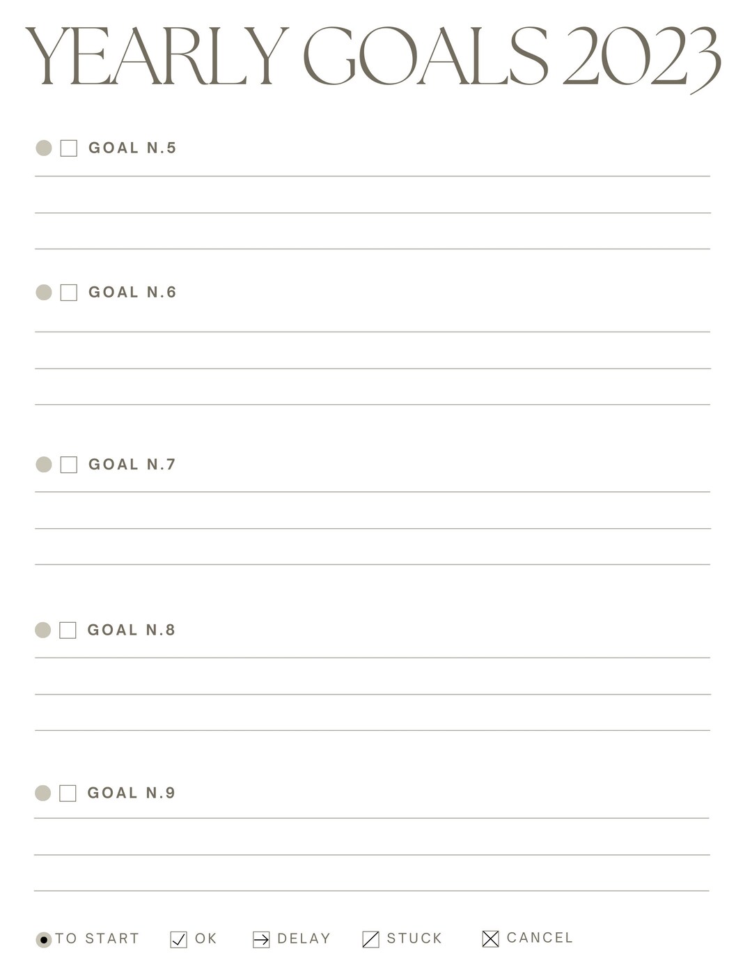 2023-2024 Digital Yearly Goals Planner: Achieve Your Dreams - Etsy