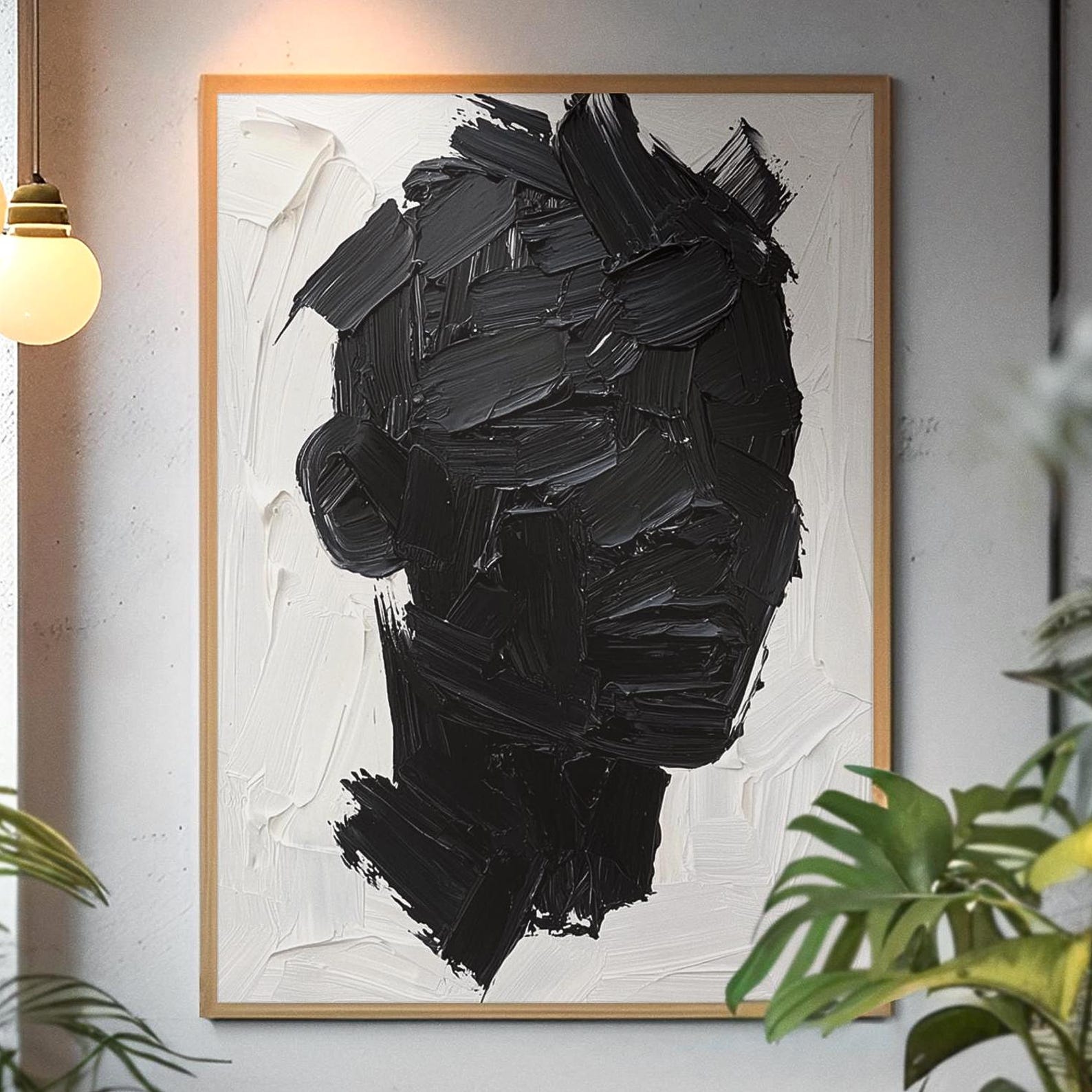 Afrocentric Abstract Face Print, Black Excellence Art (minimalist ...