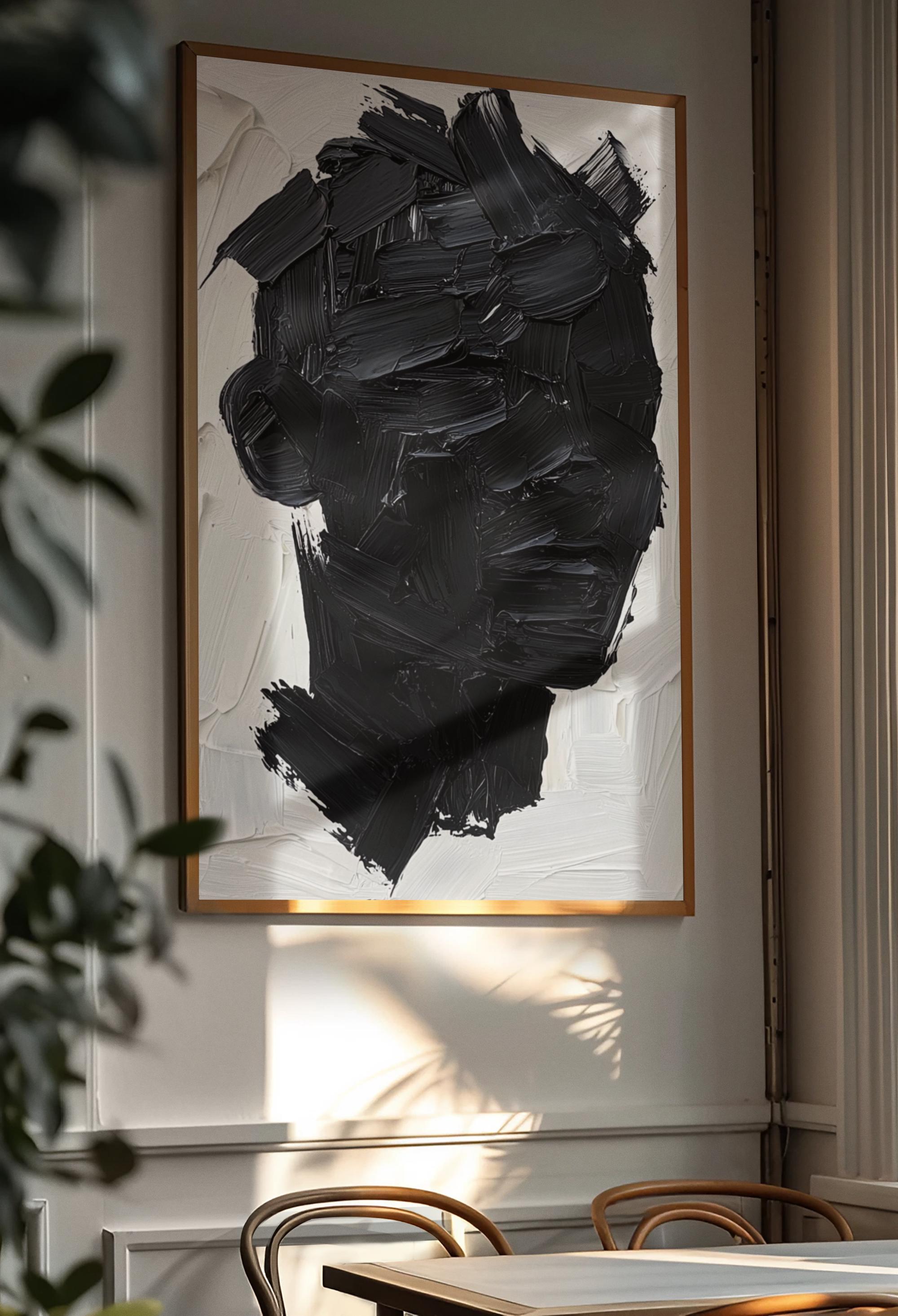 Afrocentric Abstract Face Print, Black Excellence Art (minimalist ...