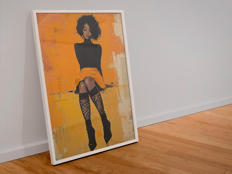 Afro Art Print: Melanin Queen Portrait - Black Excellence Urban Decor ...