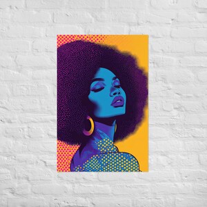 Vibrant Afro Pop Art Poster - Black Woman Wall Decor - Etsy