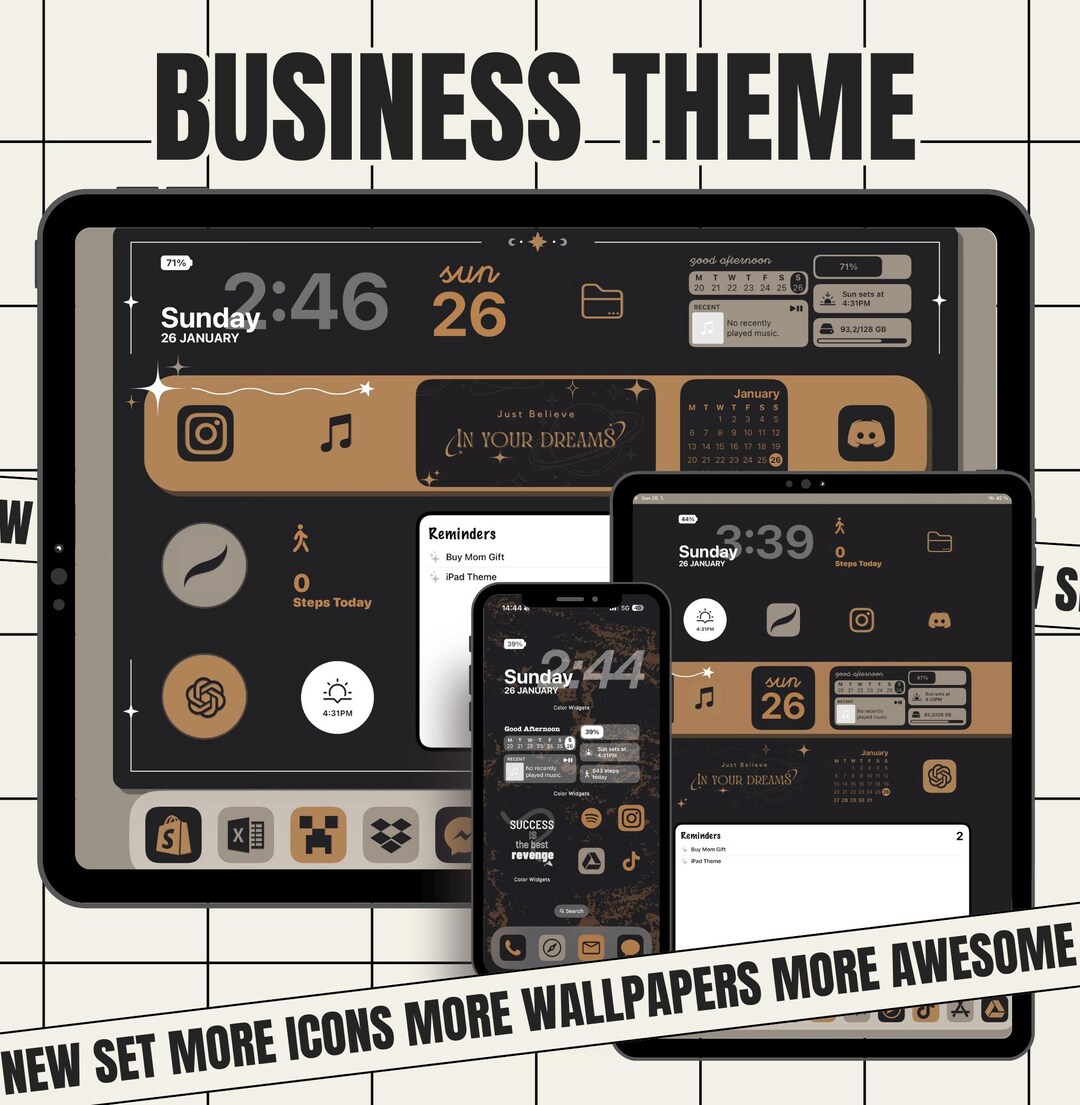 Business Motivation Ios & Android Theme Pack, Android Tablet ...