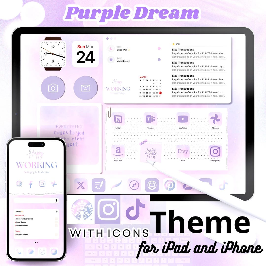 Ios Wallpaper Purple Theme Pack for iPad & Phone, 300 Minimalistic Ios ...